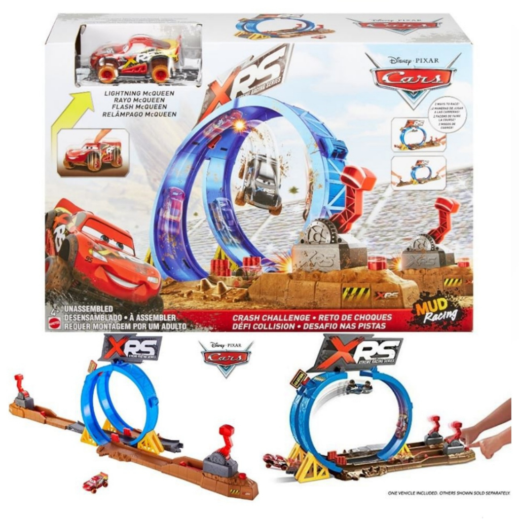 Disney Pixar Cars XRS Mud Racing Crash Challenge Playset Genuine ...