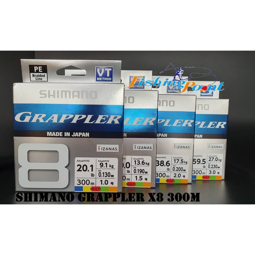 Shimano Grappler X8 PE Line 300m Made in Japan | Shopee Singapore