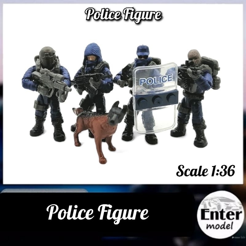 Police Model Figure Figure Scale 1/36 Height 5.5cm Posture Model ...