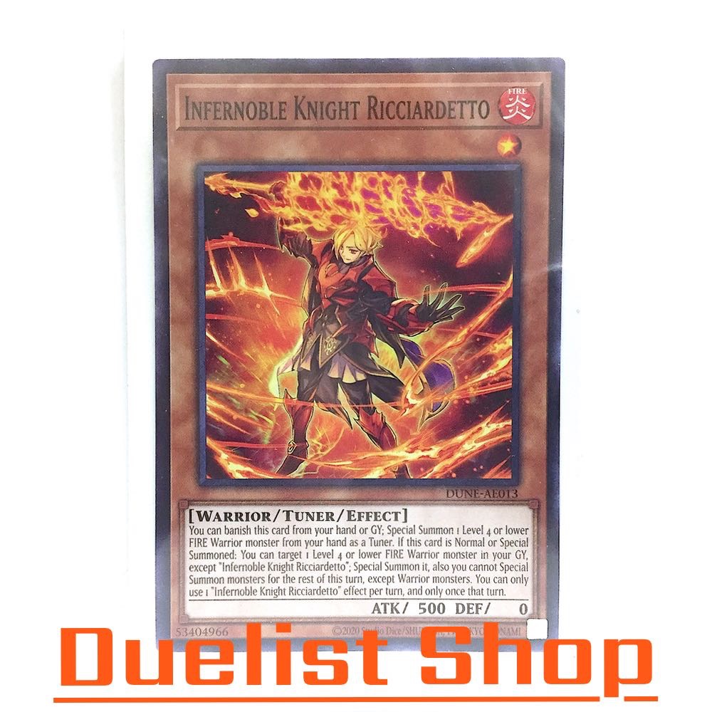 Infernoble Knight Ricciardetto (N) Monster Fire Level1 [Warrior/Tuner ...