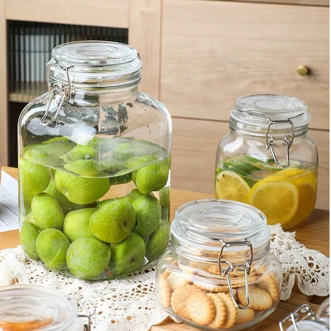 Glass Jar Lock Cap Model Lid With Silicone Rubber + Used To Pick Up ...