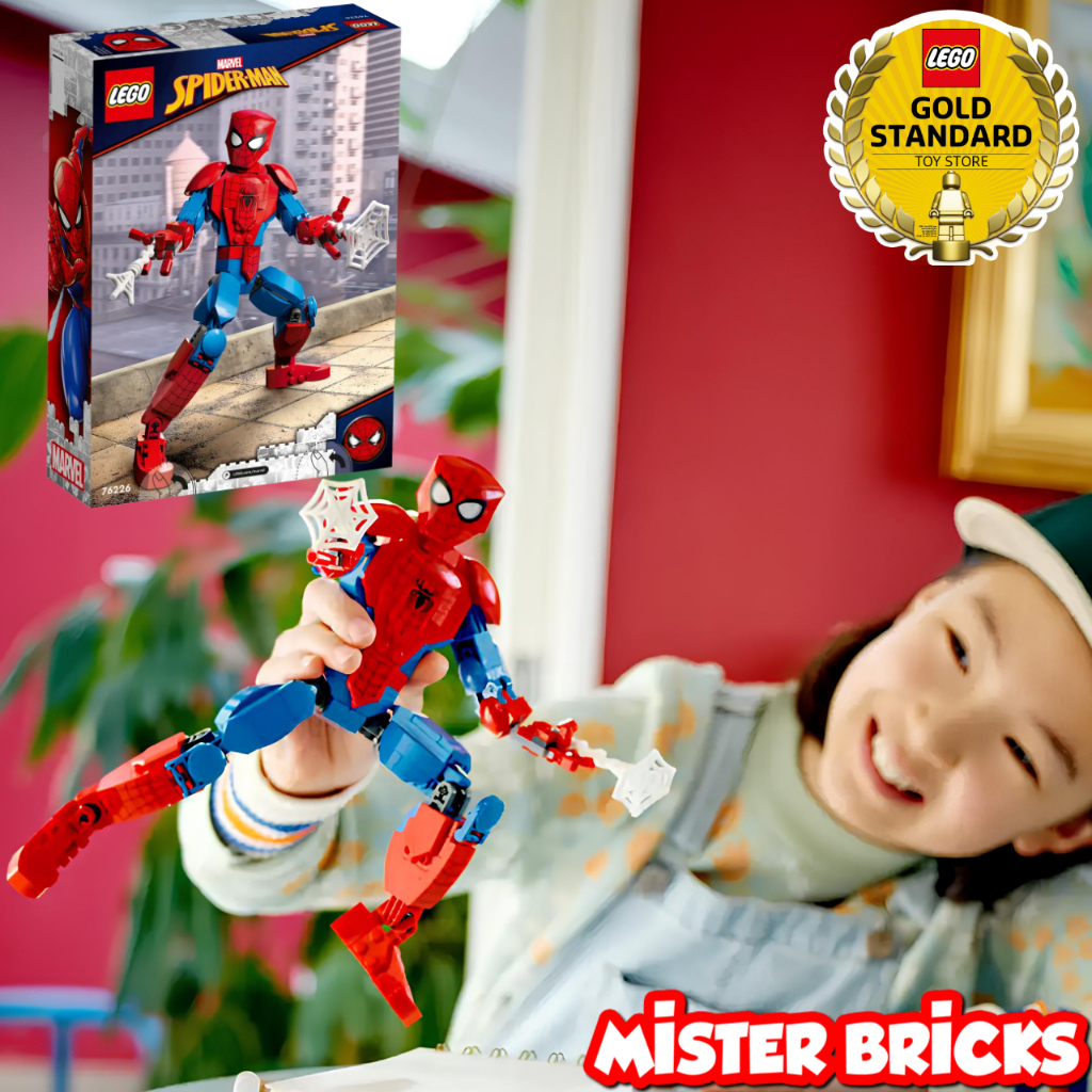 LEGO Marvel Spider-Man Figure (76226)-Ultimate Poseable Hero Set ...
