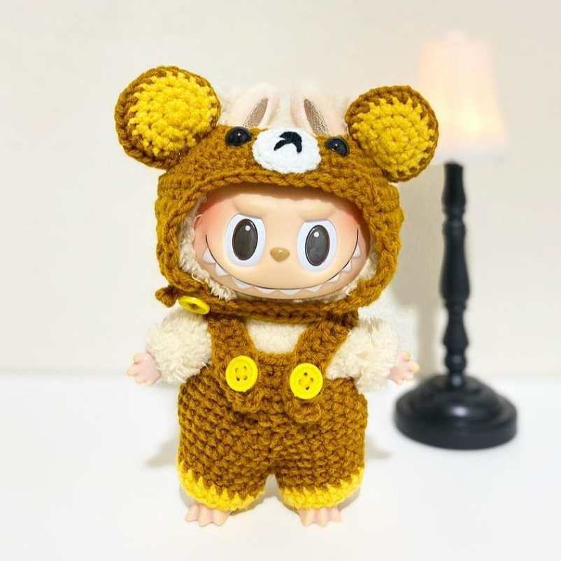 [Doll Dress] LABUBU Set Labuh Kuma rilakkuma Knitting Yarn | Shopee ...