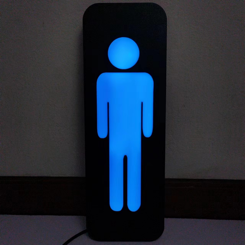 Led Sign Running Light Neon TOILET (Male And Female Room) Size 30x15cm ...
