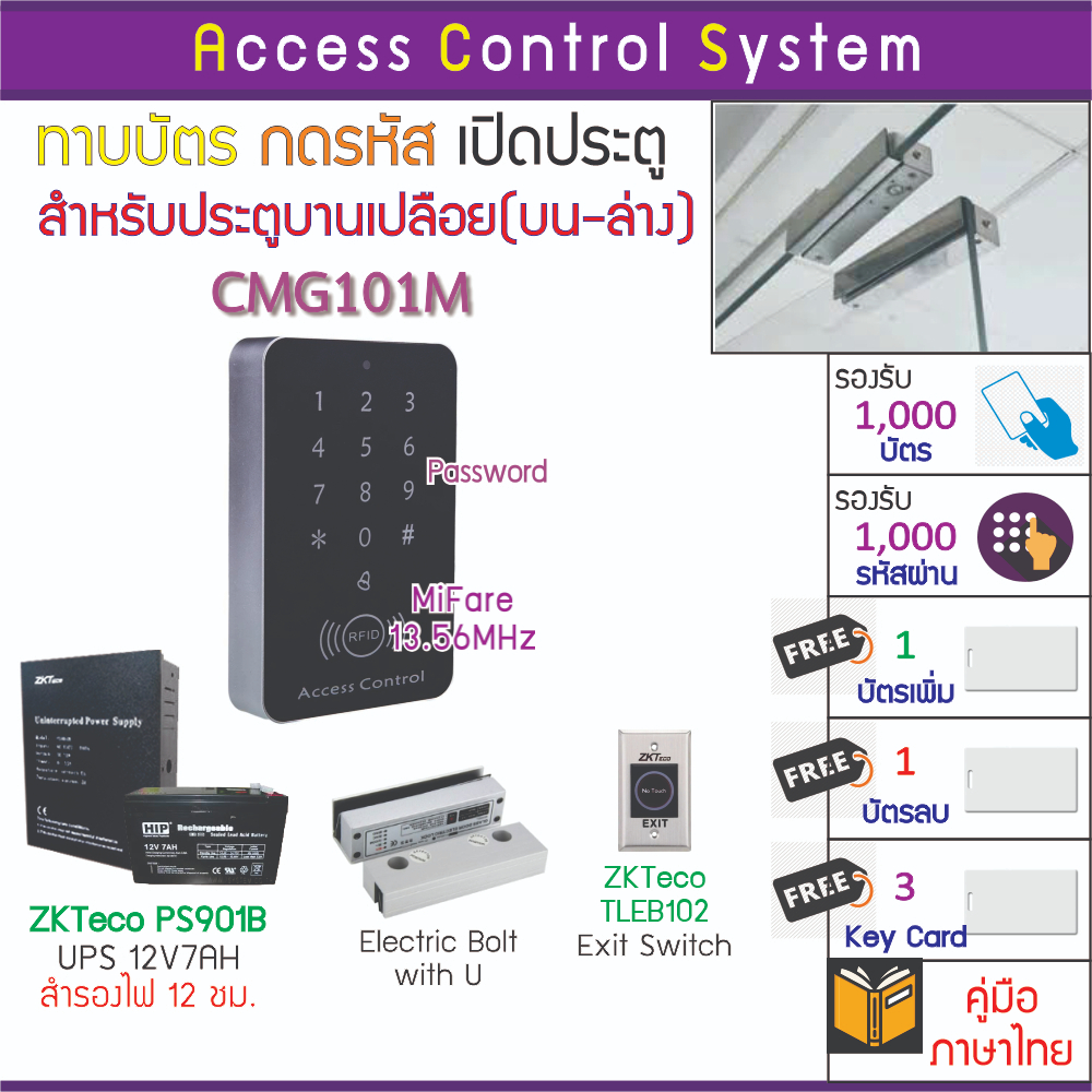 CMG101M MiFare Key Card 13.56MHz Opening Machine With Latch Set For Top ...