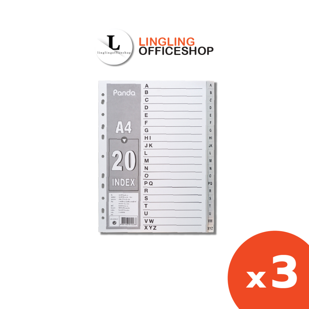 [3 Sets] Panda Plastic Index 20-Slot Document Separator | Dividers 20 ...