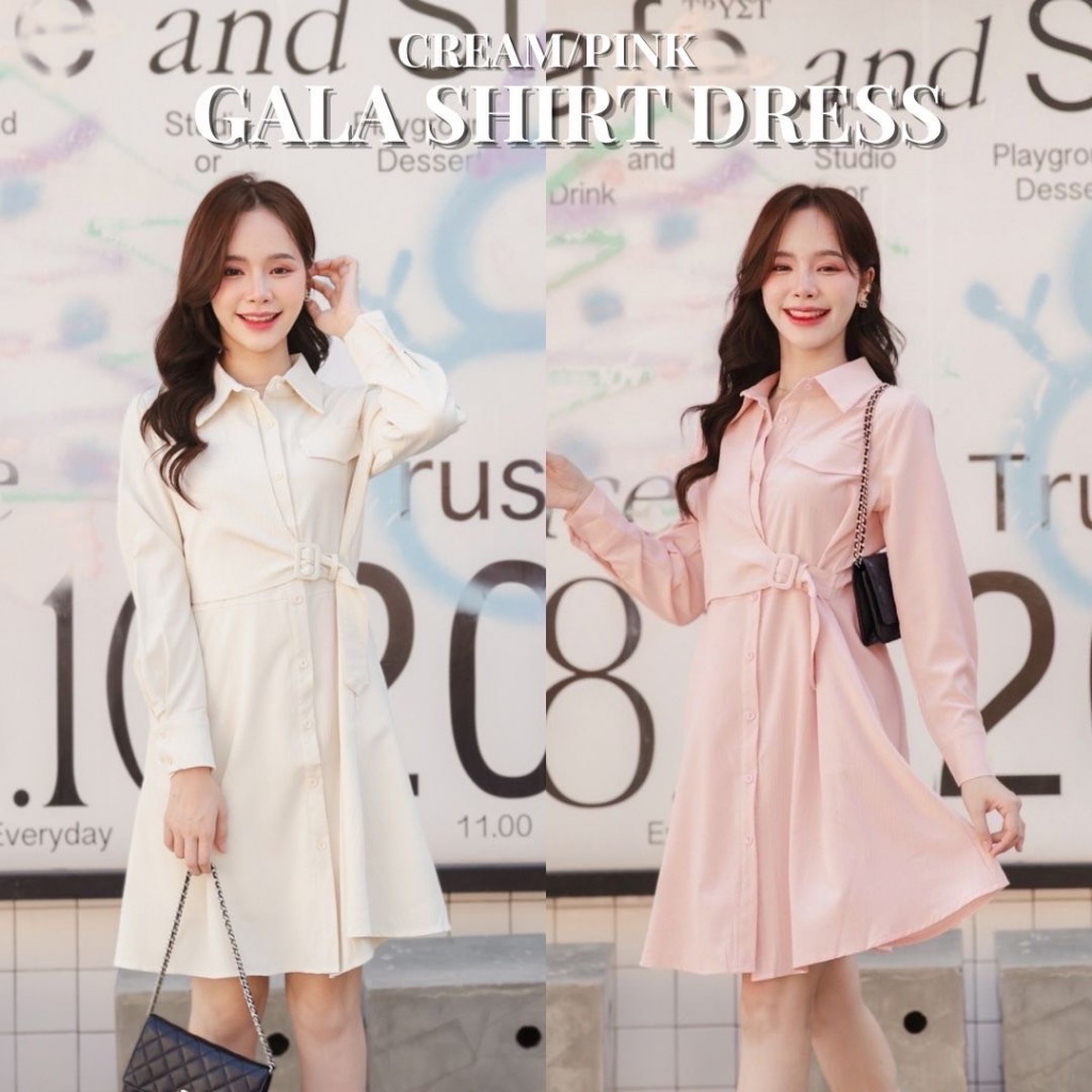 LABELLE Model Gala Shirt Dress Short For Work. | Shopee Singapore