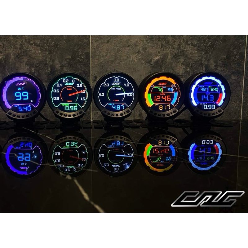 Set Of 5 Cag Genesis Led Genuine Obd2 System Measuring Screen Electric ...