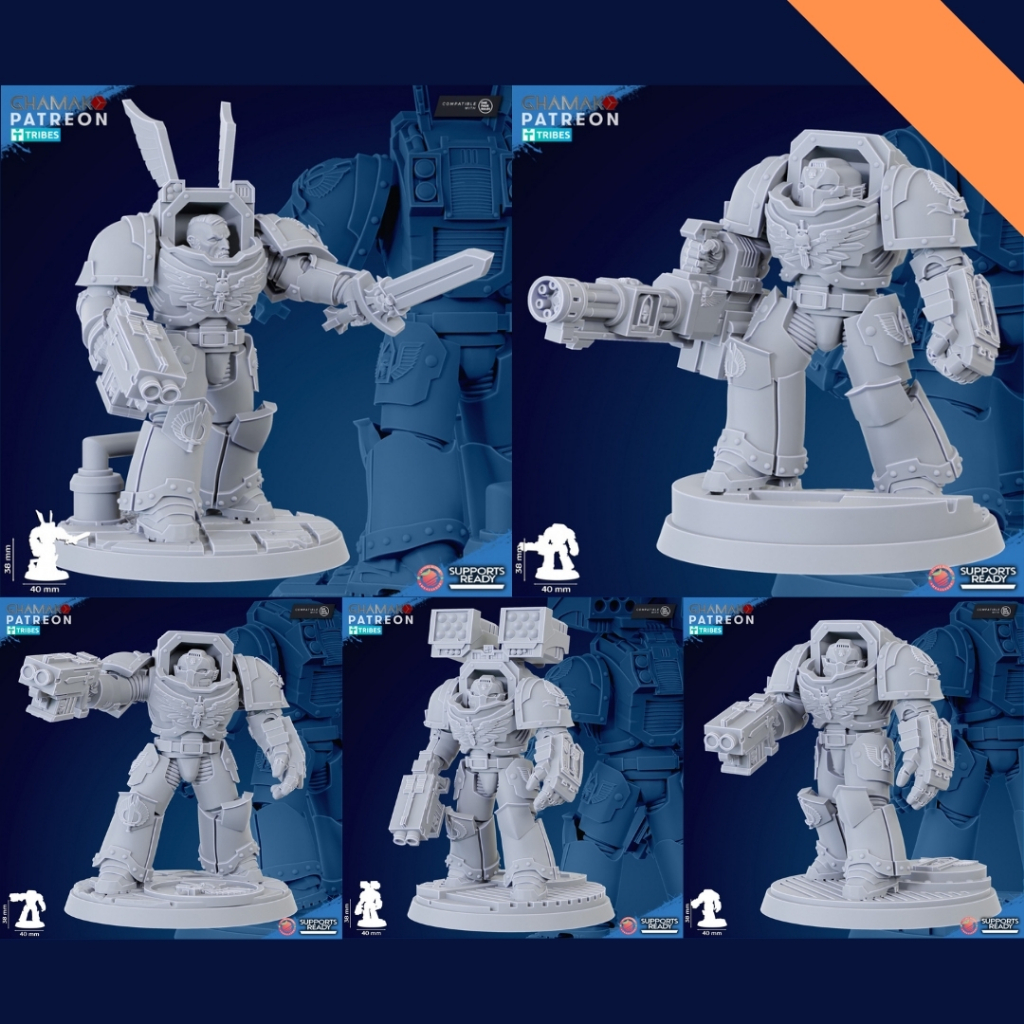 Angels of Death-Vengeful-Humanoid Human/32mm scale 3D printed miniature ...