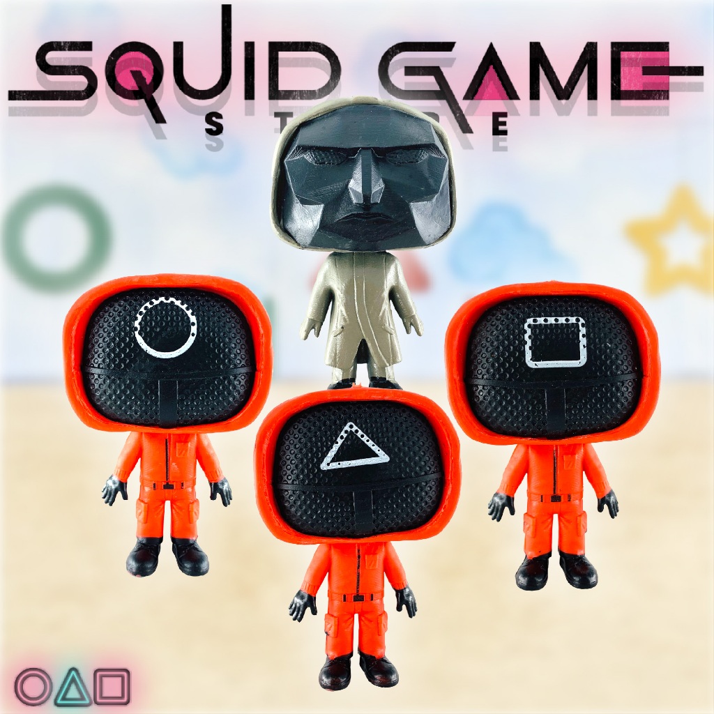 Squids games Model Mini Squid Game 4 Types Height 15cm | Shopee Singapore