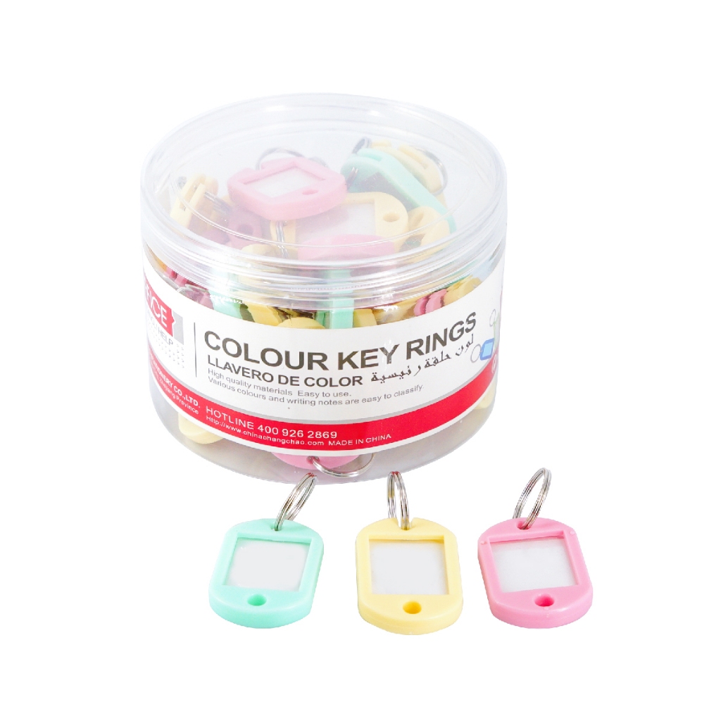 Name Tag Keychain Plastic Pastel Color DL088 (Pack 6 Pieces/Jar 36 ...