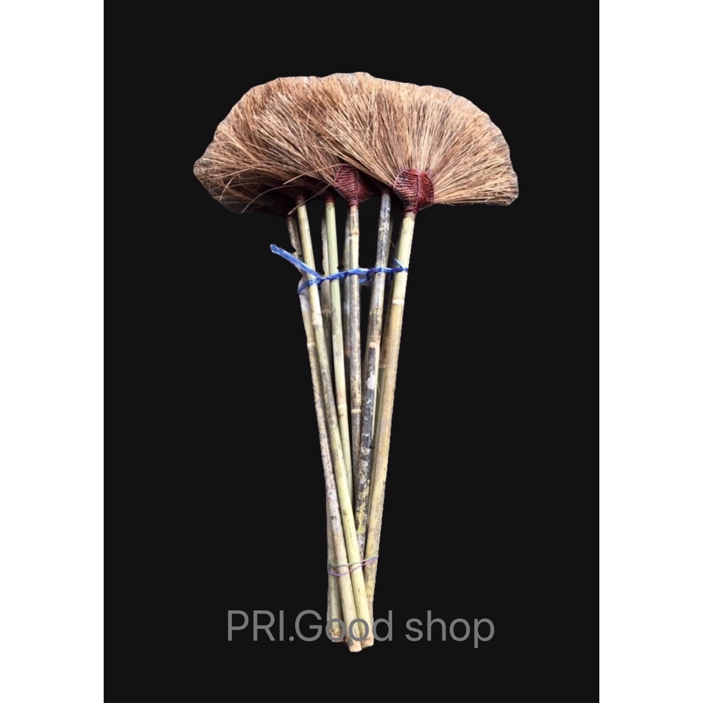 Palm Broom (10 Handles) With A Long Wooden Handle Available In 70 Cm ...