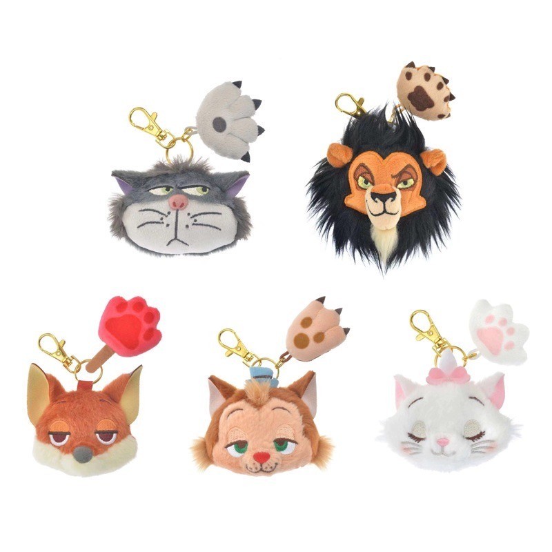 Cartoon Cat Friendly Combination keychain Disney Marie Scar Gideon Nick ...