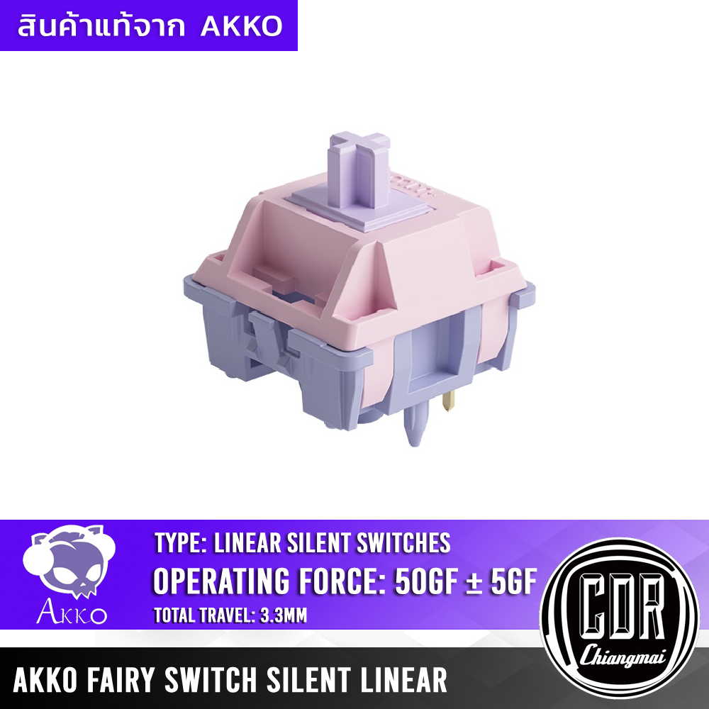 AKKO Fairy Switch Silent Linear Mechanical Keyboard 1 Box With 45 Keys ...