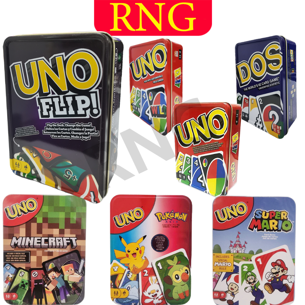 UNO Wild/Flip Iron Box Game Classic(Metal Package) | Shopee Singapore