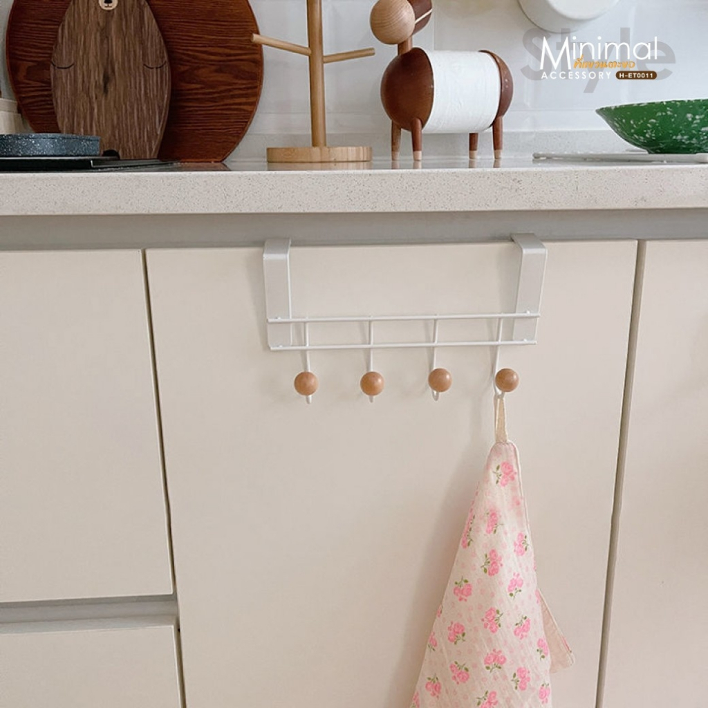 Minimalist Door Hanger No Drilling Required Genuine Wooden Stopper ...
