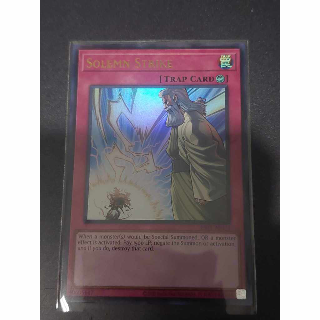 Yu-Gi-Oh Asia English: Solemn Strike Level Ultra Rare ES01-AE074 ...