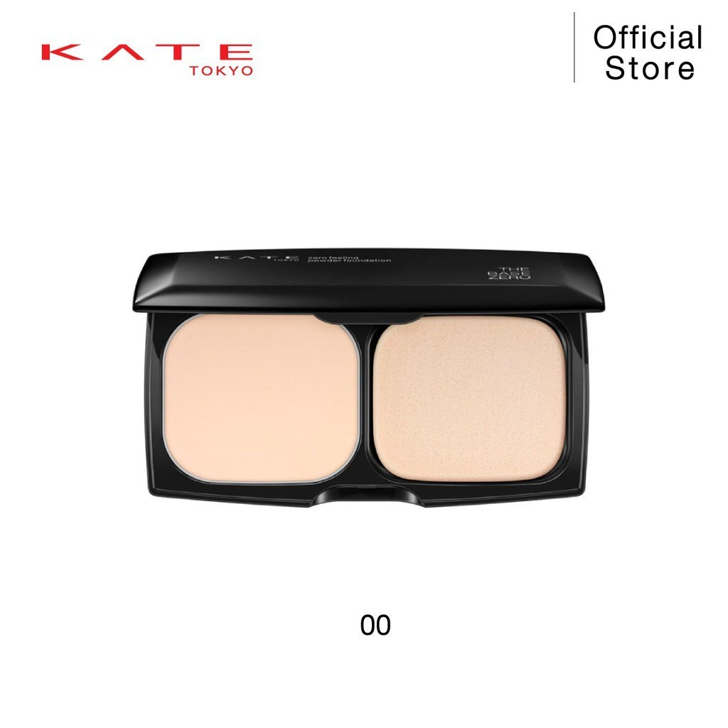 KATE ZERO FEELING POWDER FOUNDATION Oil Control Built-In Foam Pads ...