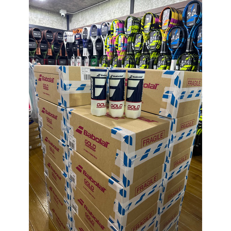 BABOLAT GOLD CHAMPIONSHIP Tennis Ball 1 Carton (24 Cans/72 Balls ...