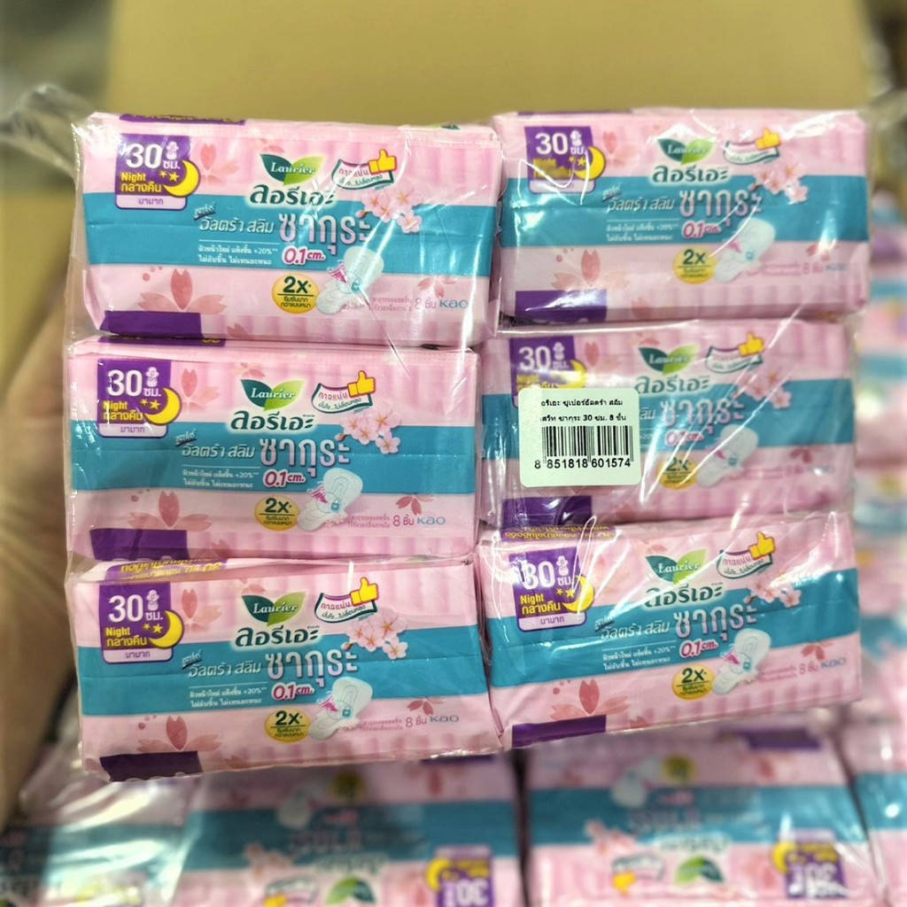 (6 Packs Per Pack) Laurier Super Ultra Slim Sakura 30 Cm. Pack 8pcs ...