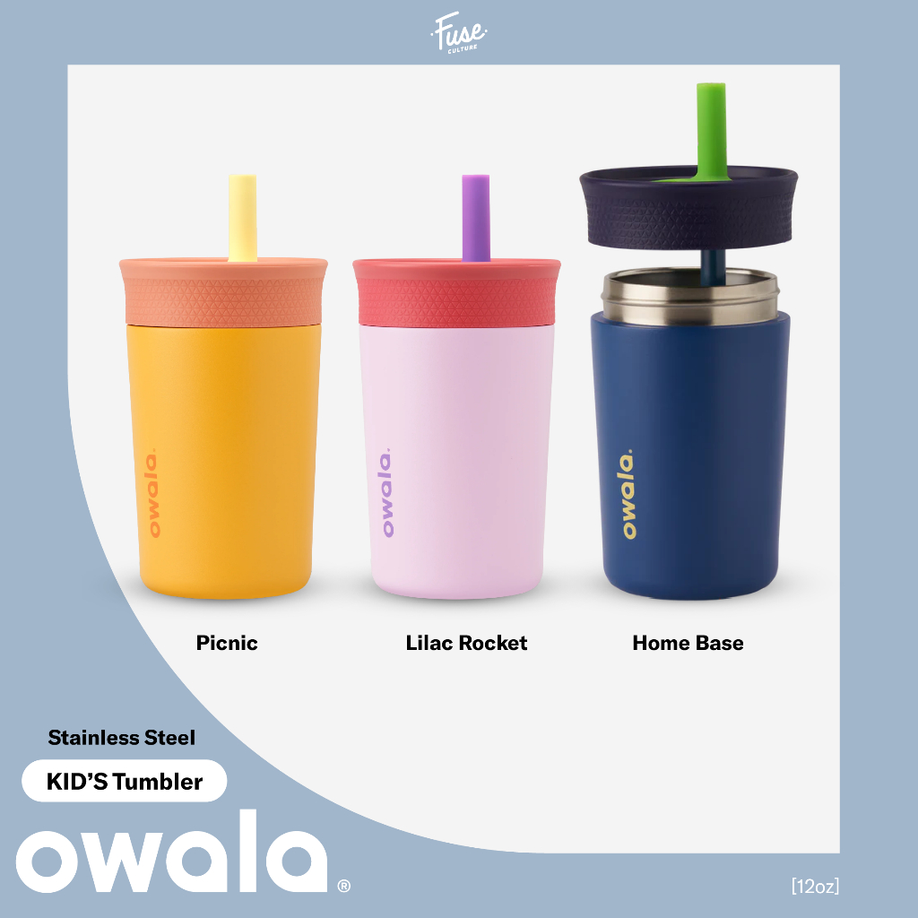 OWALA Kid's Tumbler 12oz 3-Layer Stainless Steel Coated Water Bottle ...