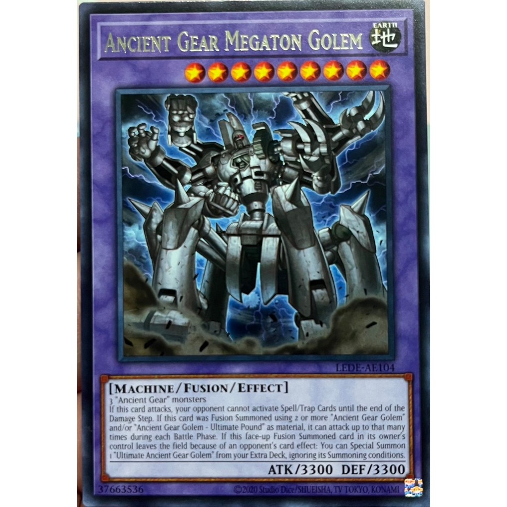 Yugioh [LEDE-AE104] Ancient Gear Megaton Golem (Rare) Original Yuki ...