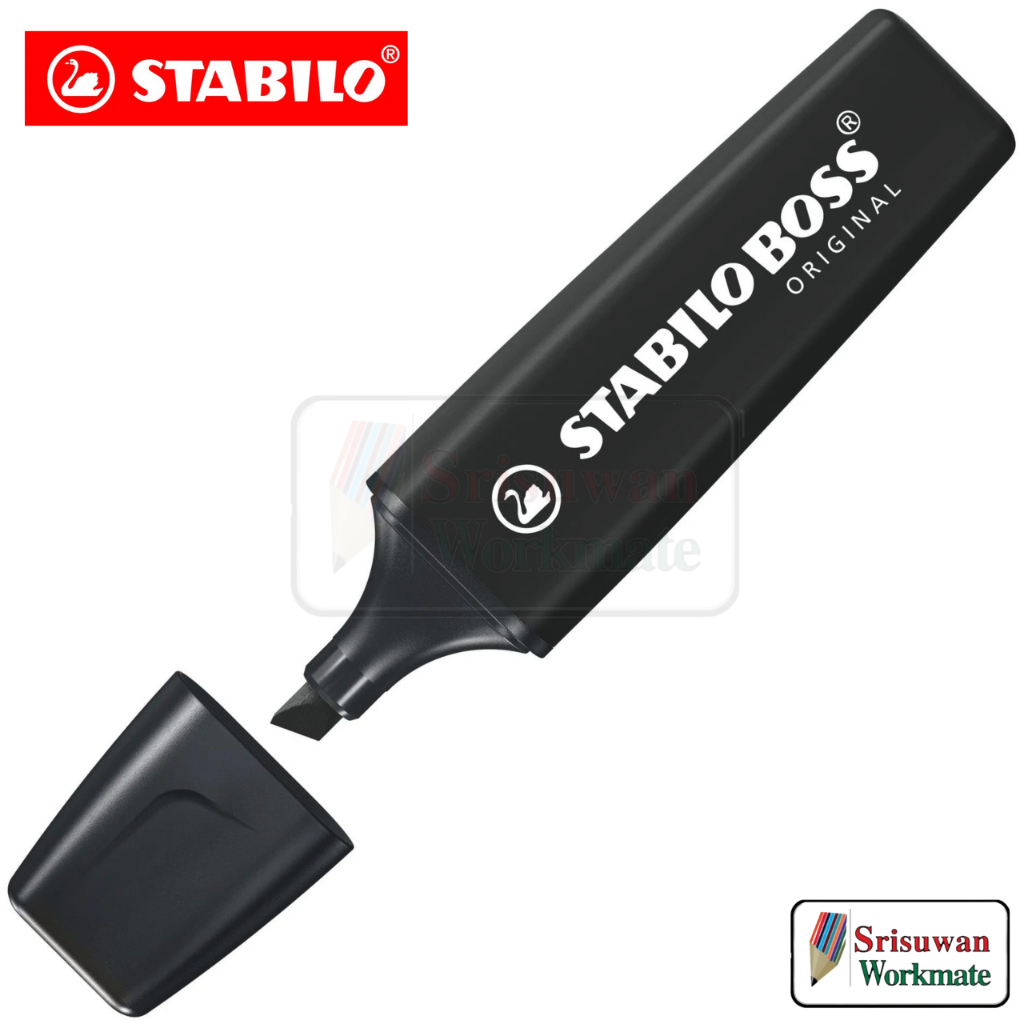 STABILO Boss 70/46 Black 1 Handle Highlighter Pen Textliner Germany ...