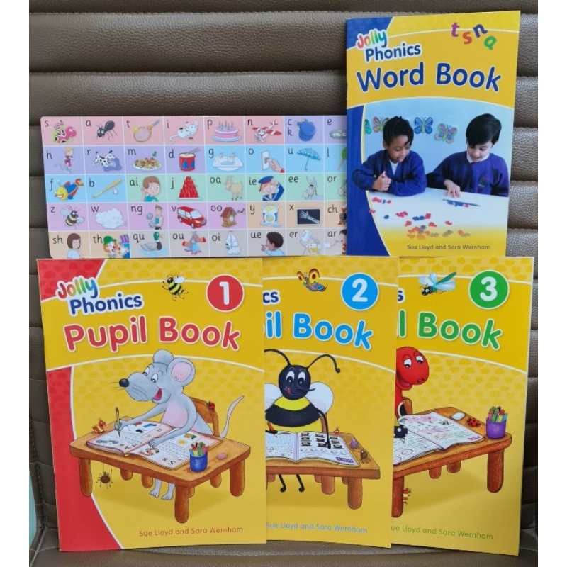 Set Of 5 Items Jolly Phonics pupil book 1 2 3+ strip 1 Disc Alphabet ...