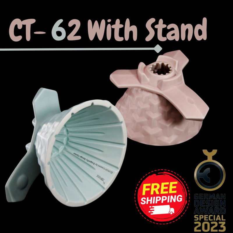 CT62 With Stand Coffee Dripper CT-62 With Base Pink Sky Blue-Green | Shopee Singapore