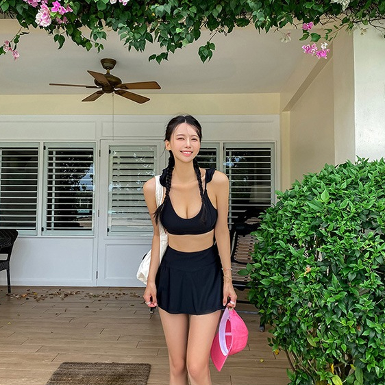 K Swimwear T2404 Bikini With Skirt (3 Pieces Of Work) | Shopee Singapore