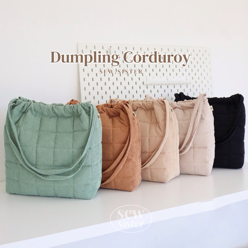 Dumpling corduroy bag Shoulder With Padded Fabric 5 Colors made in ...