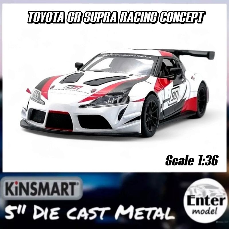 KINSMART Diecast Model Car TOYOTA GR Gred GR SUPRA RACING CONCEPT ...