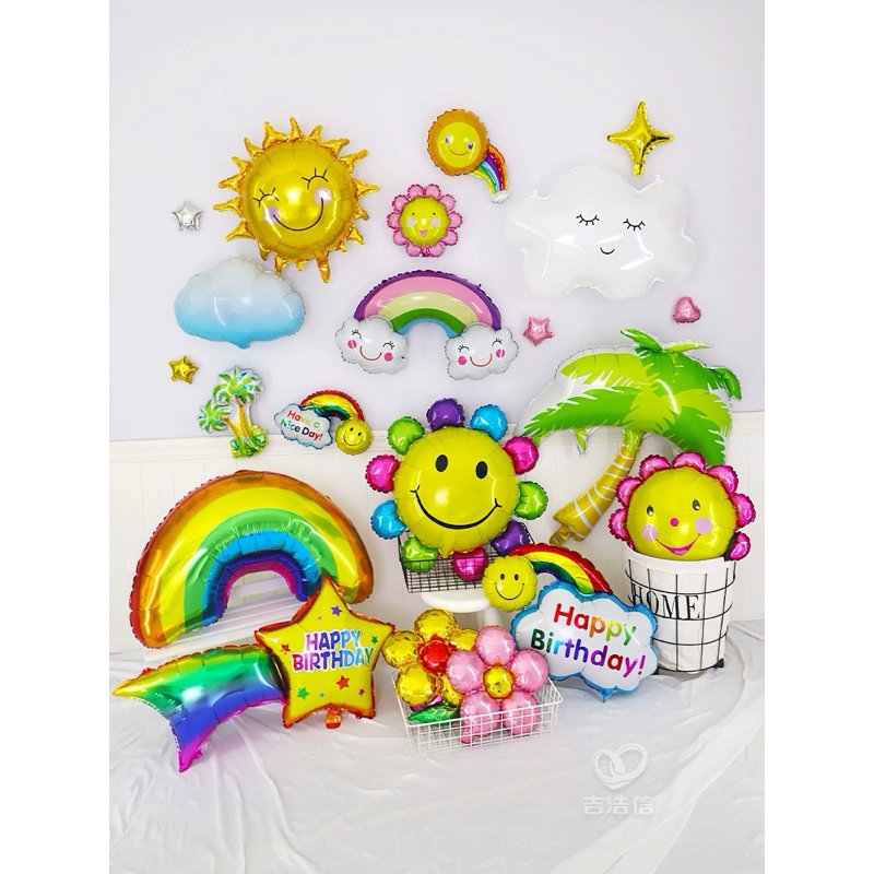 Water Rainbow Balloon Clouds Sky Theme | Shopee Singapore