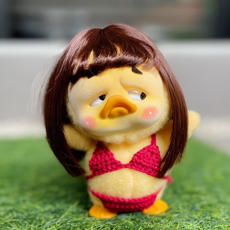 Upsetduck/Labubu Duck Wig With Bangs Half Head BJD High Temperature ...
