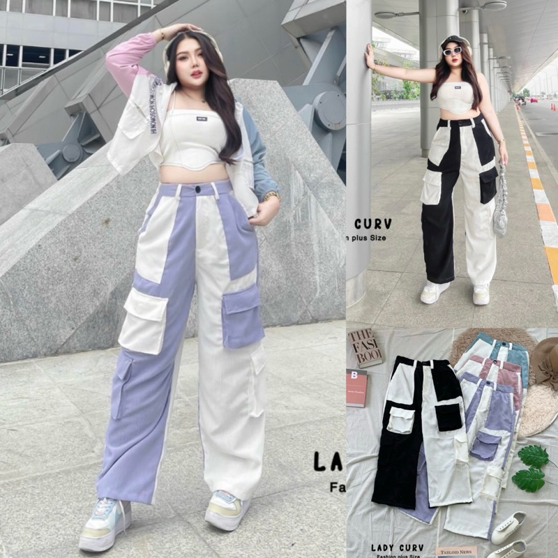 Two-Tone Long Pants Front-Back Alternating Colors A Lot Of Pockets Good ...