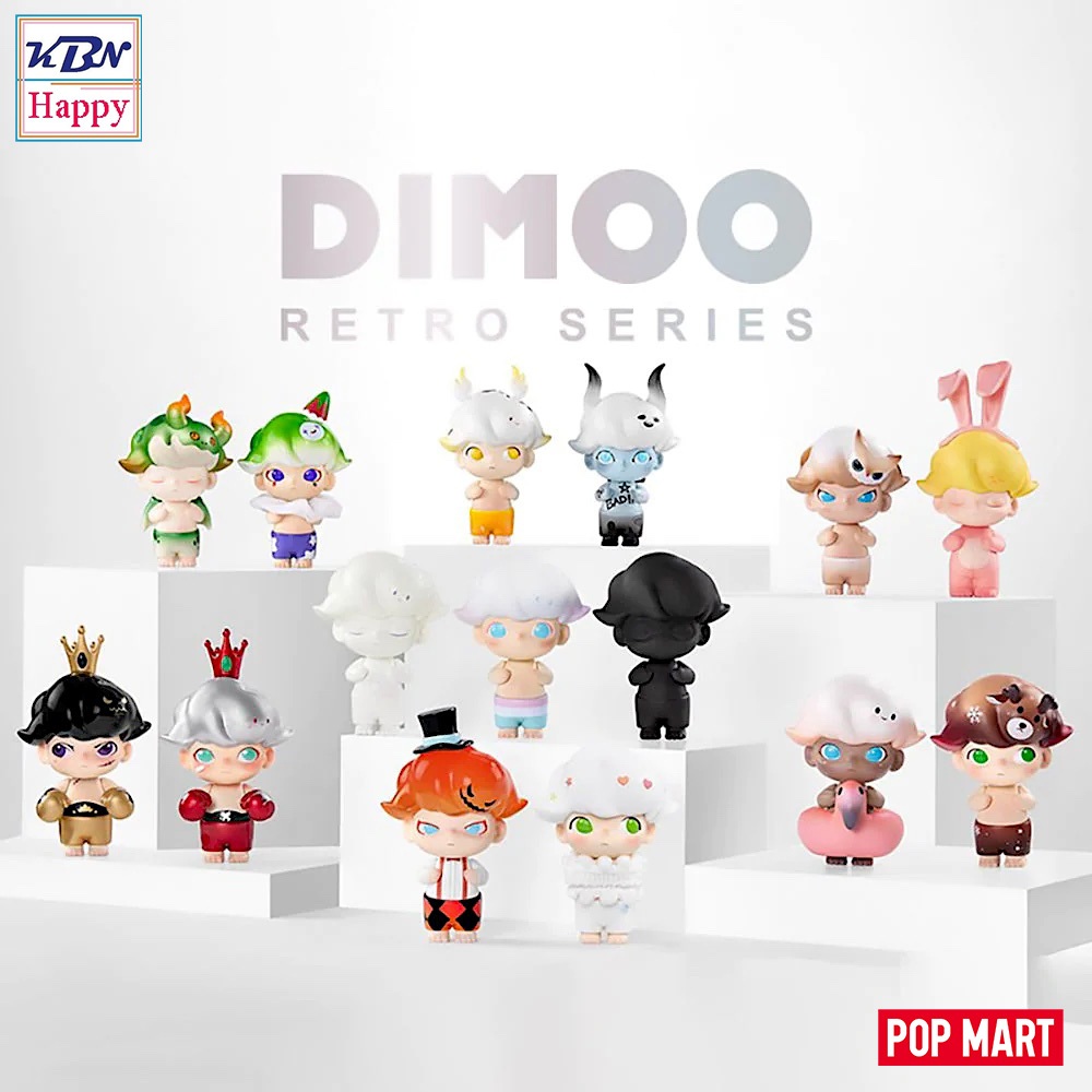 POP MART Dimoo Retro Series Doll Figure 1 Set Of 12 Designs + (Win ...