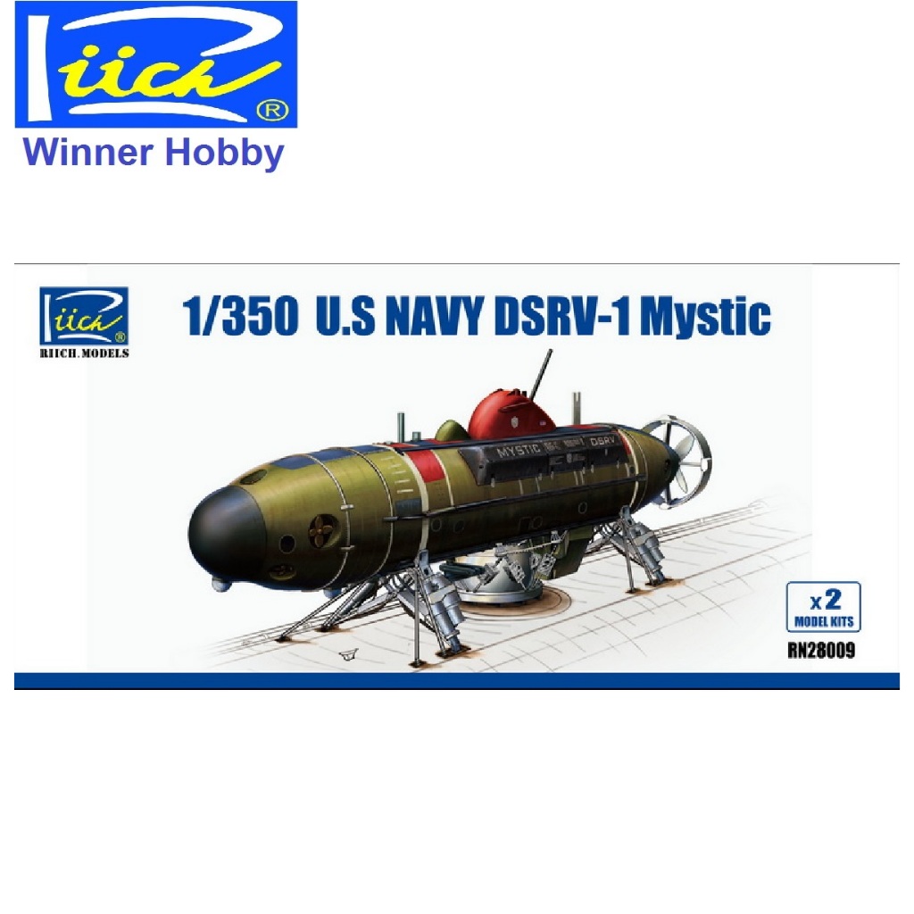 Riich.Models RN28009 US Navy DSRV-1 Mystic Rescue Submarine scale 1/350 ...