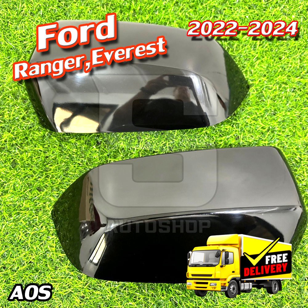Side Mirror Cover Ford Ranger Everest 2022-2023 Glossy Black (AOS ...