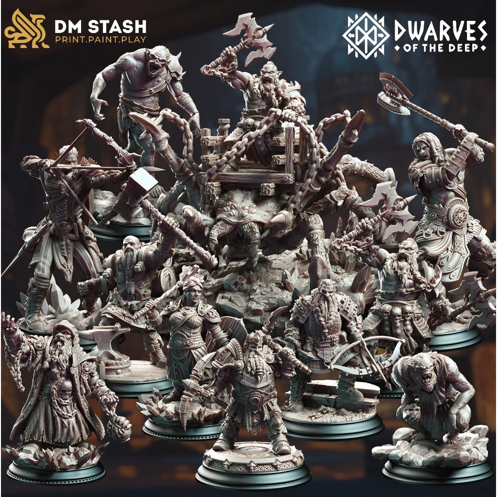 DnD Set-Dwarfs of the Deep (Full Model + Campaign) | Shopee Singapore