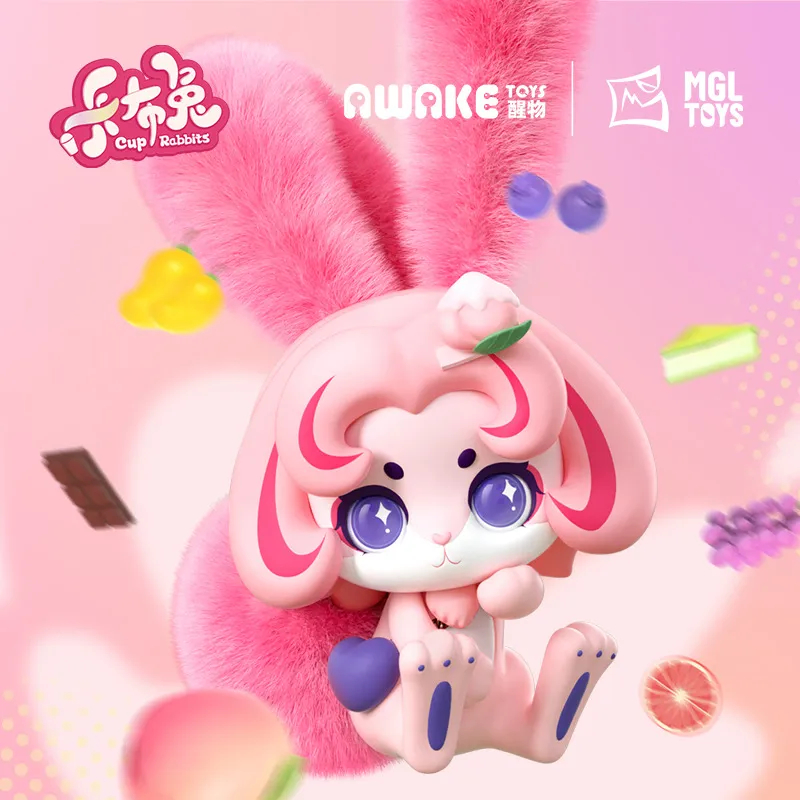 Random Box Long Eared Rabbit Awake Toys x MGL ️ Cup Rabbits Fruit Milk ...