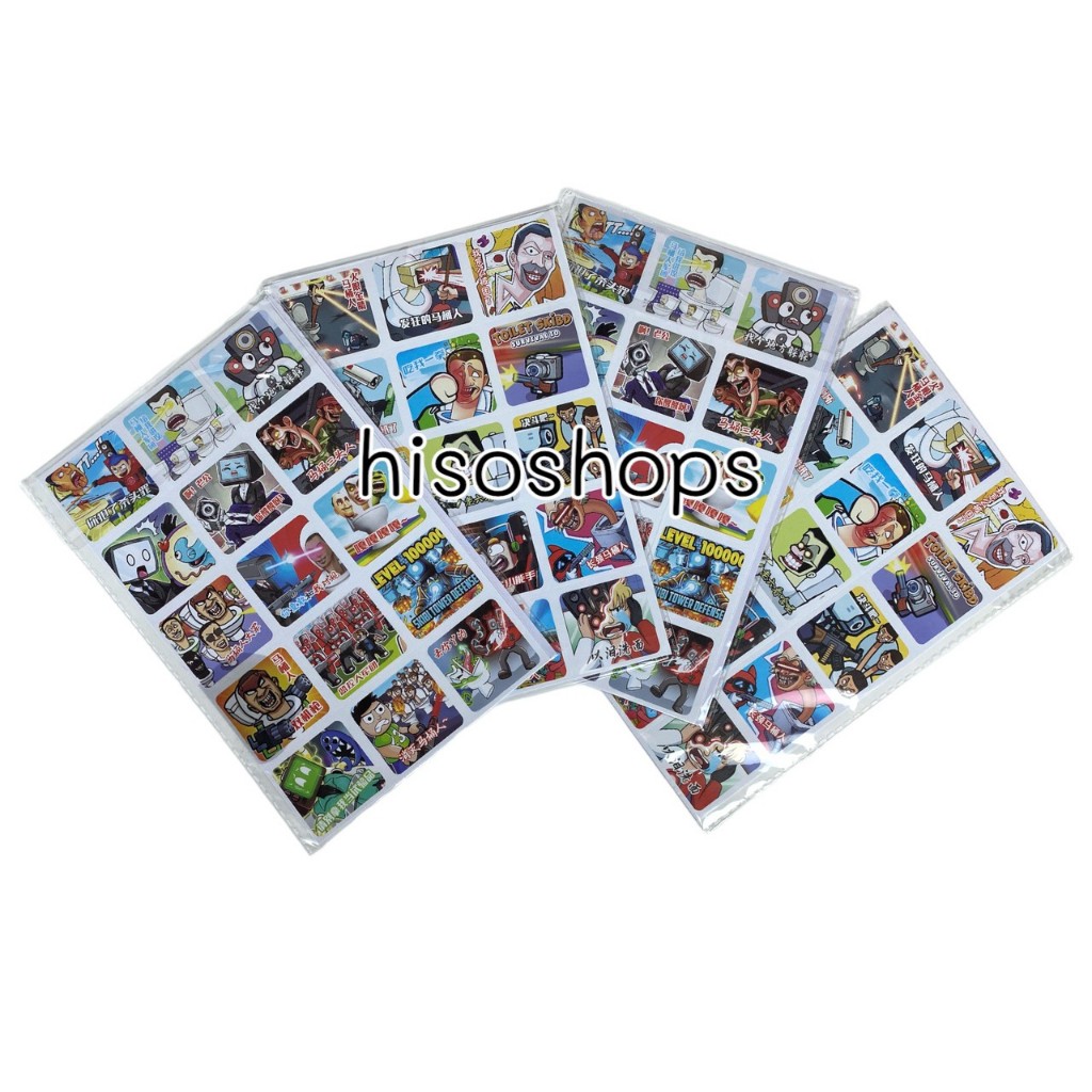 SKIBIDI TOILET Stickers Cartoon Pattern Large Sheet Colorful Sold 1 ...