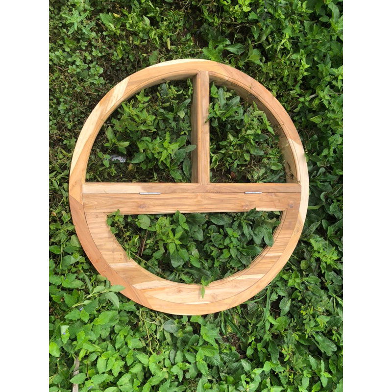 Golden Teak Circle Frame Set | Shopee Singapore