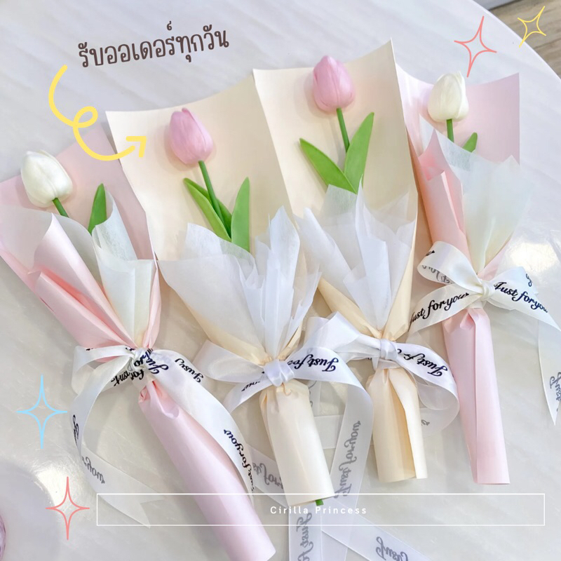 Flower Bouquet Tulip Gift Graduation Pachim Valentine | Shopee Singapore