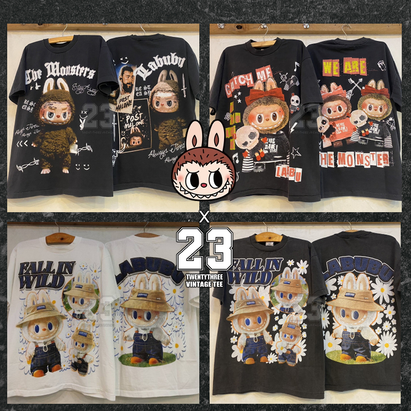 [23 X LABUBU]Authentic Bootleg Label Vintage Shirt POPMART ARTTOY POP ...