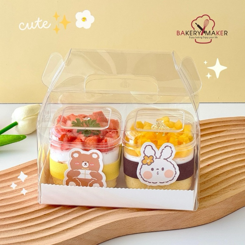 Clear Plastic Box With Handle With Tray Cup Not Included In The Bow ...