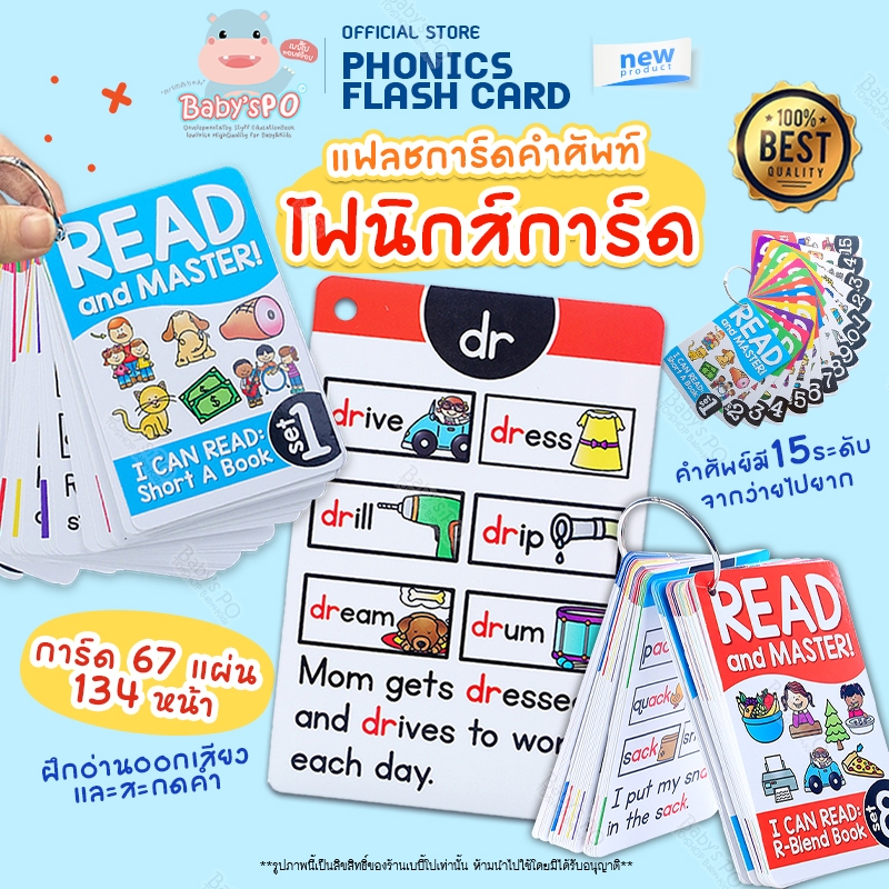 Phonics Readers Image Plate Flash Cards Read Exercise and Master I Can ...