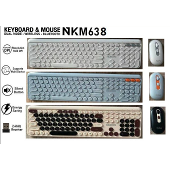 (NKM638)NKM638 Dual mode Wireless and Bluetooth Keyboard | Shopee Singapore