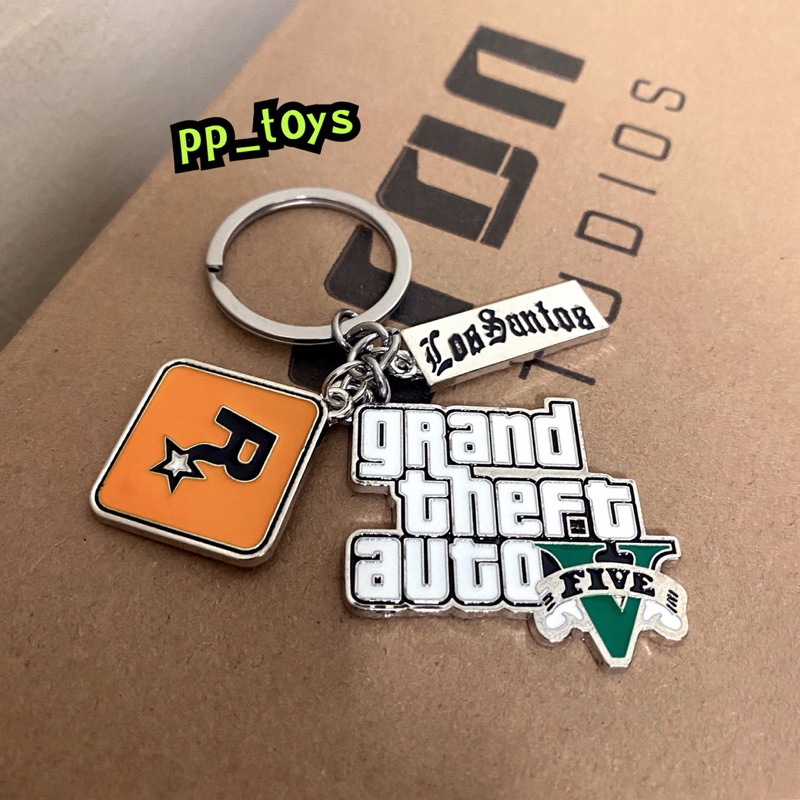Keychain Game GTA V Grand Theft Auto Five (metal) | Shopee Singapore
