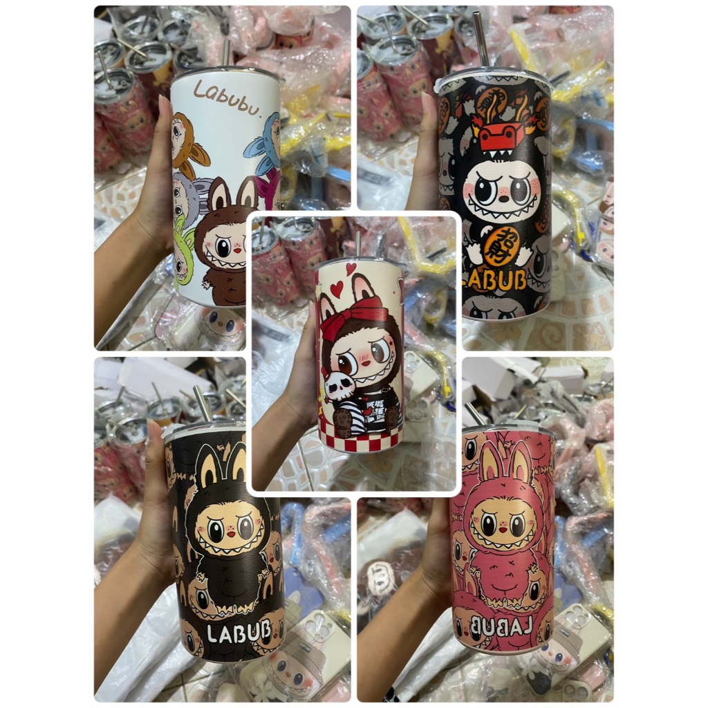 Yeti Mug Labubu Glass Stainless Steel Cold Storage 600ML Thermos Cup ...