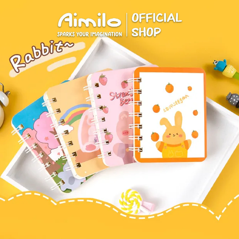 Aimilo Notebook Mini Random Pattern Cute With Lines Portable Note ...
